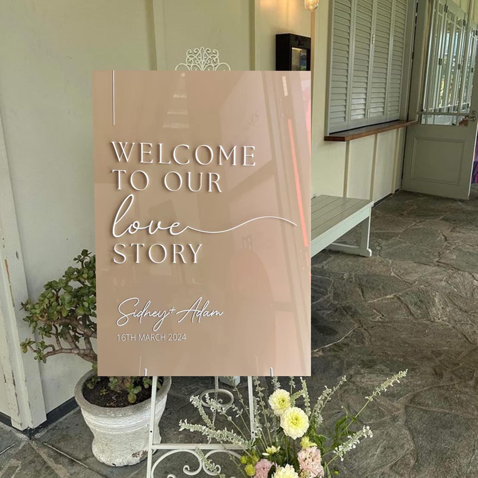 3D Acrylic Frosted Wedding Welcome Sign: Custom Signage - Etsy