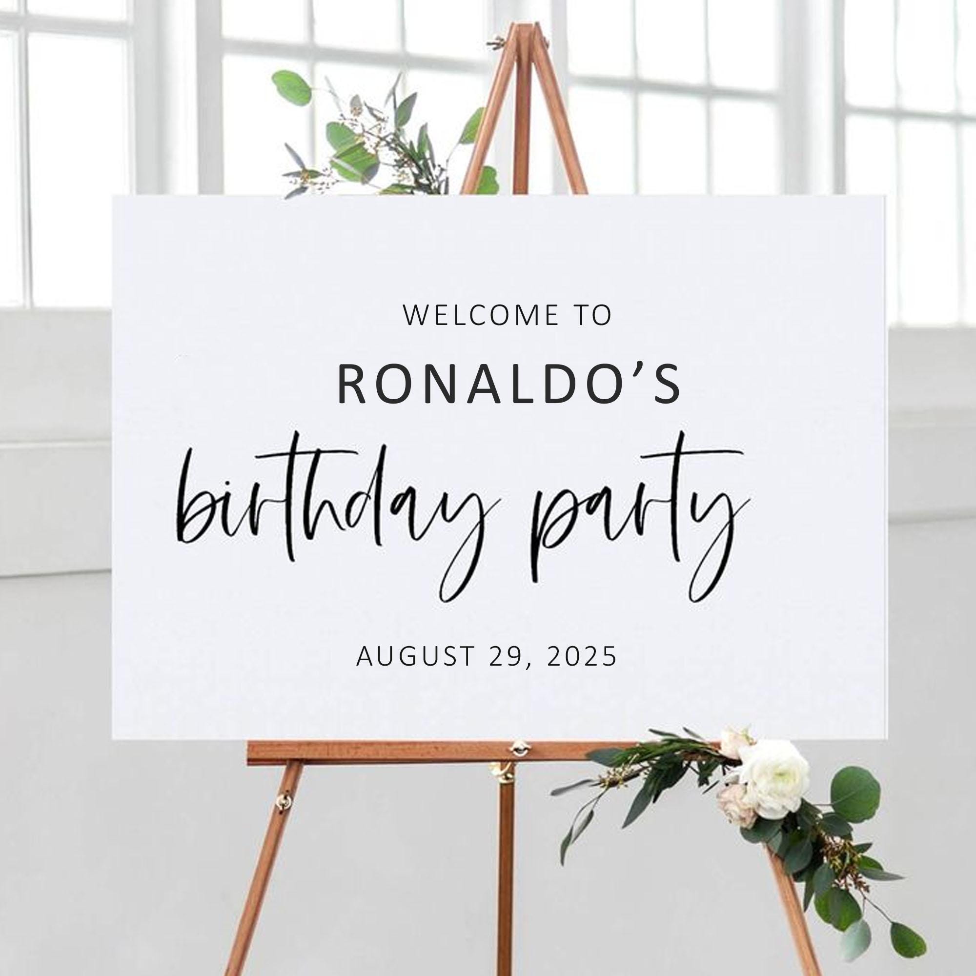 Custom Acrylic Happy Birthday Sign: Minimalist Party Decor - Etsy