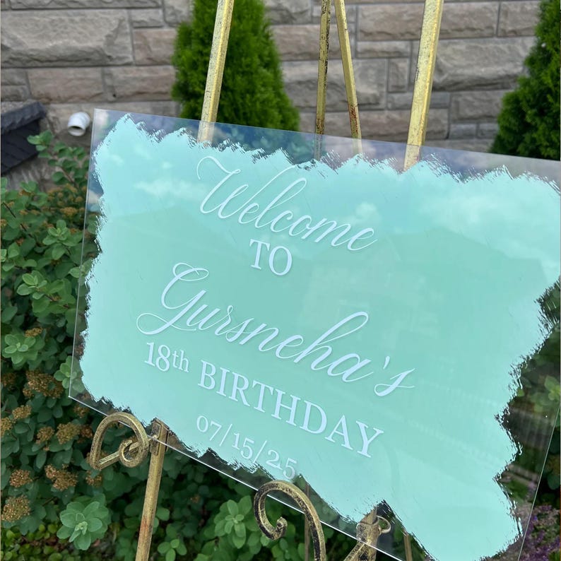 Custom Acrylic Happy Birthday Sign: Minimalist Party Decor - Etsy