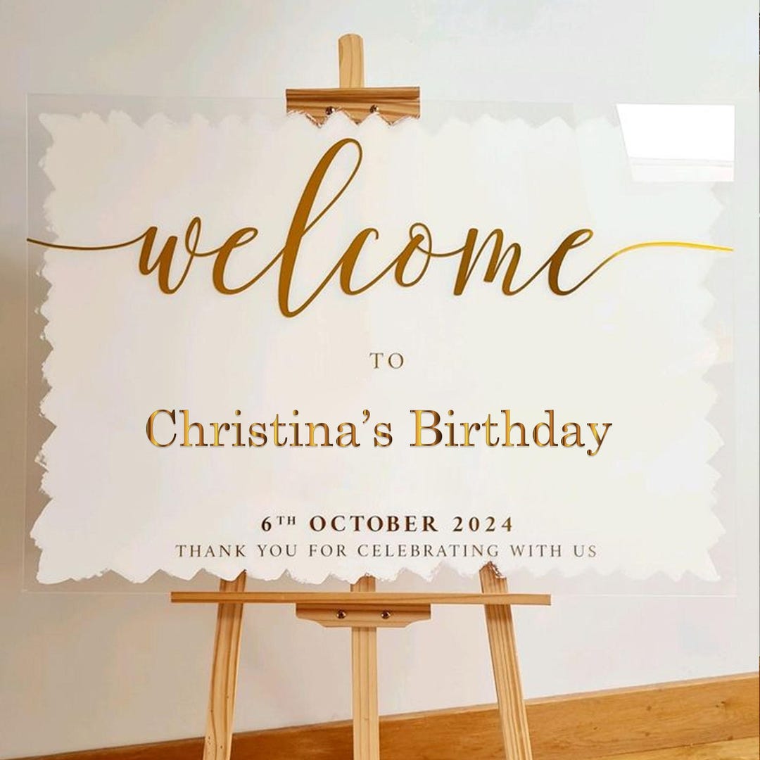 Custom Acrylic Happy Birthday Sign: Minimalist Party Decor - Etsy