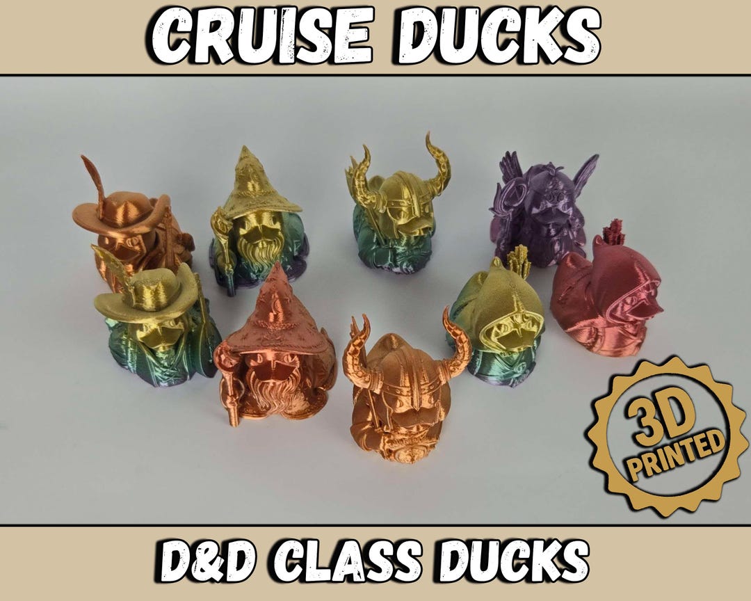 3D Printed D&D Class Ducks: Jeep/cruise Ducks - Fantasy RPG Gift - Etsy