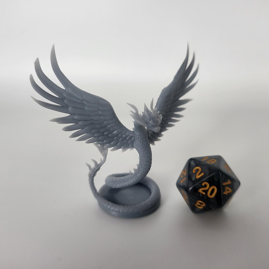 Couatl Miniature Celestial Dragon Serpent Tabletop Gaming - Etsy