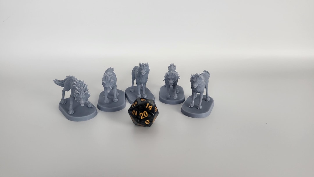 Dire Wolf Pack 5 Piece Collection of Wolves - Etsy
