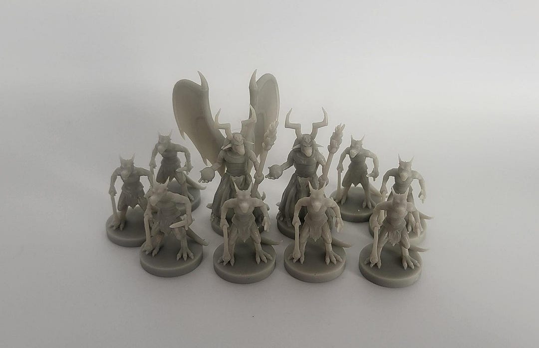 10pc Kobold Warband – D&D Miniatures | 8 Kobolds + 2 Chieftains | Resin ...