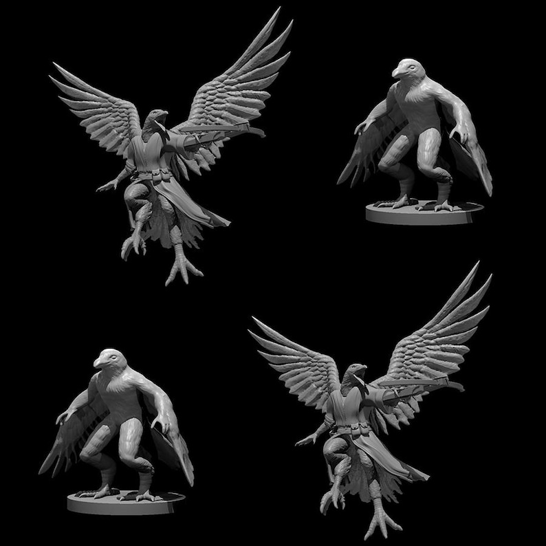 Wereraven Collection 4 Pack Lycanthropes for Tabletop Gaming - Etsy