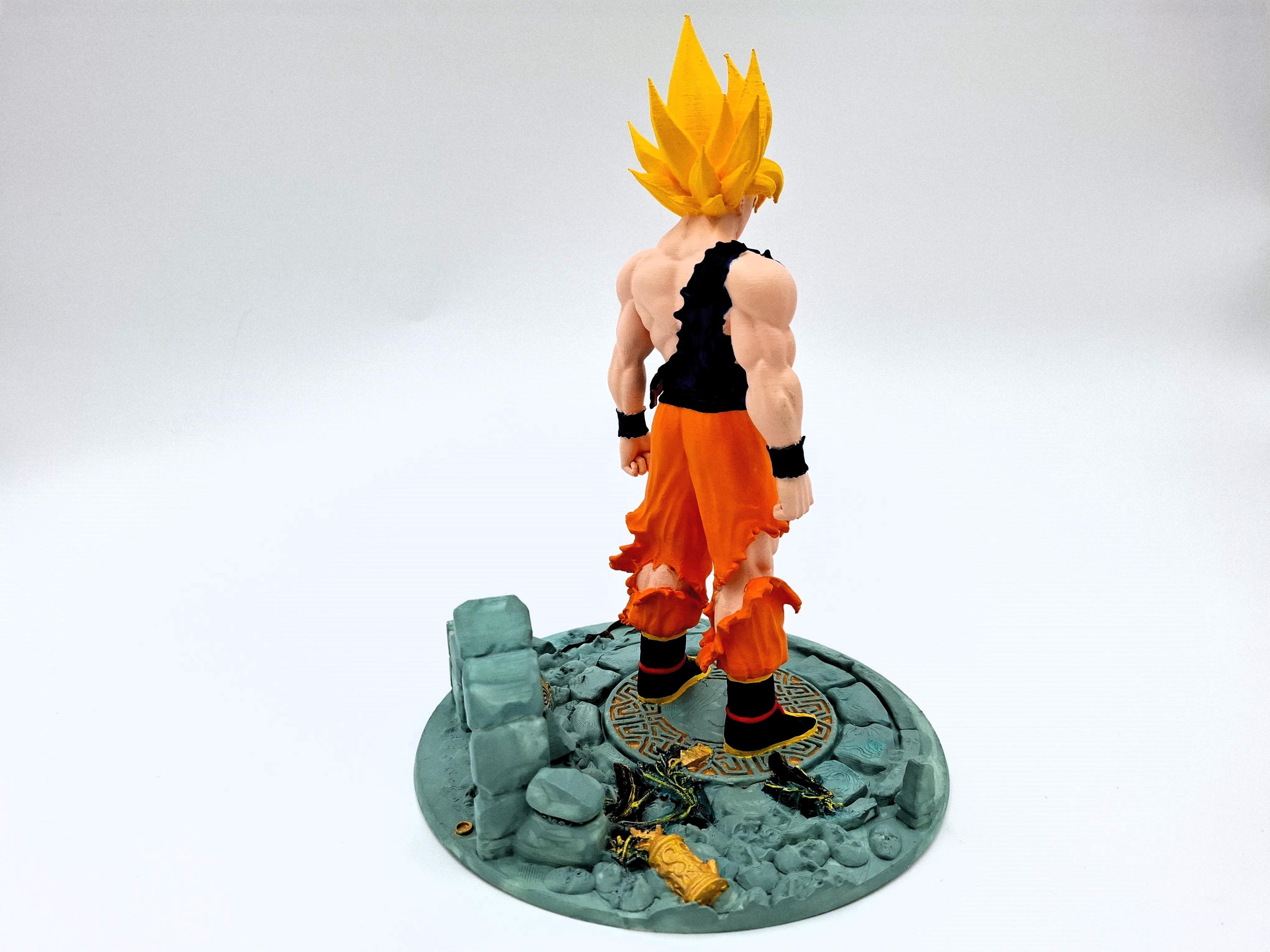 Handpainted Goku Sculpture Dragon Ball Anime Series Statue Perfect Gift ...