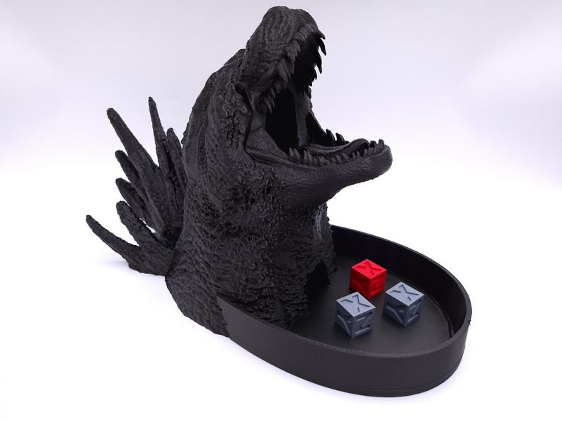 Godzilla Dice Tower: Kaiju Desk Decor for DND Tower 3D Printed - Etsy