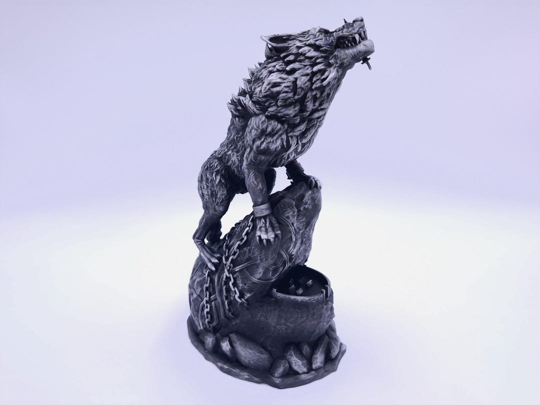 Fenrir Statue - Hand-painted 3D Printed Figure - Norse Mythology Wolf ...