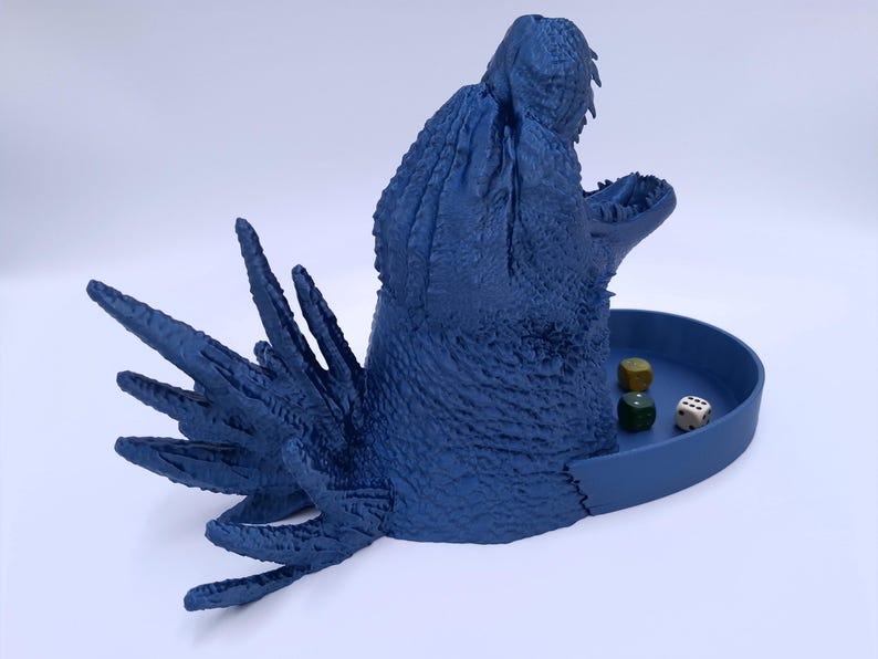 Godzilla Dice Tower: Kaiju Desk Decor for DND Tower 3D Printed - Etsy