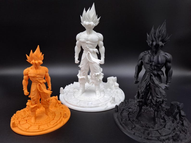 Handpainted Goku Sculpture Dragon Ball Anime Series Statue Perfect Gift ...