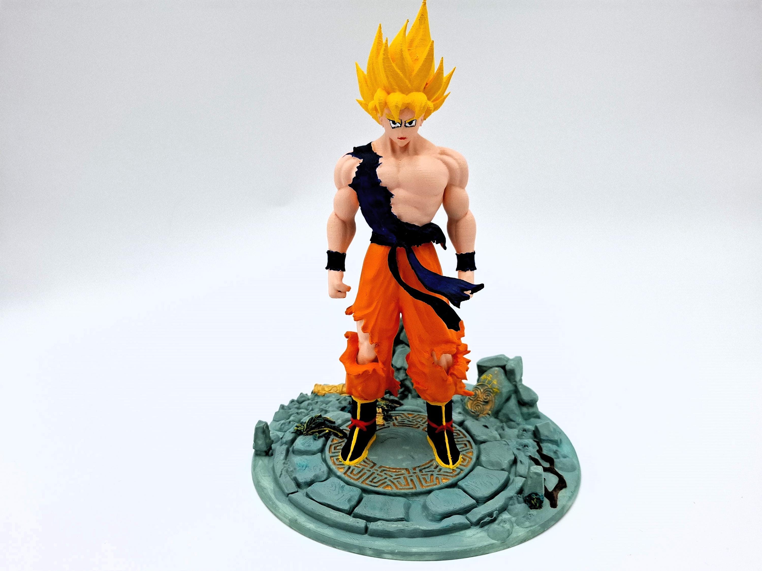 Handpainted Goku Sculpture Dragon Ball Anime Series Statue Perfect Gift ...