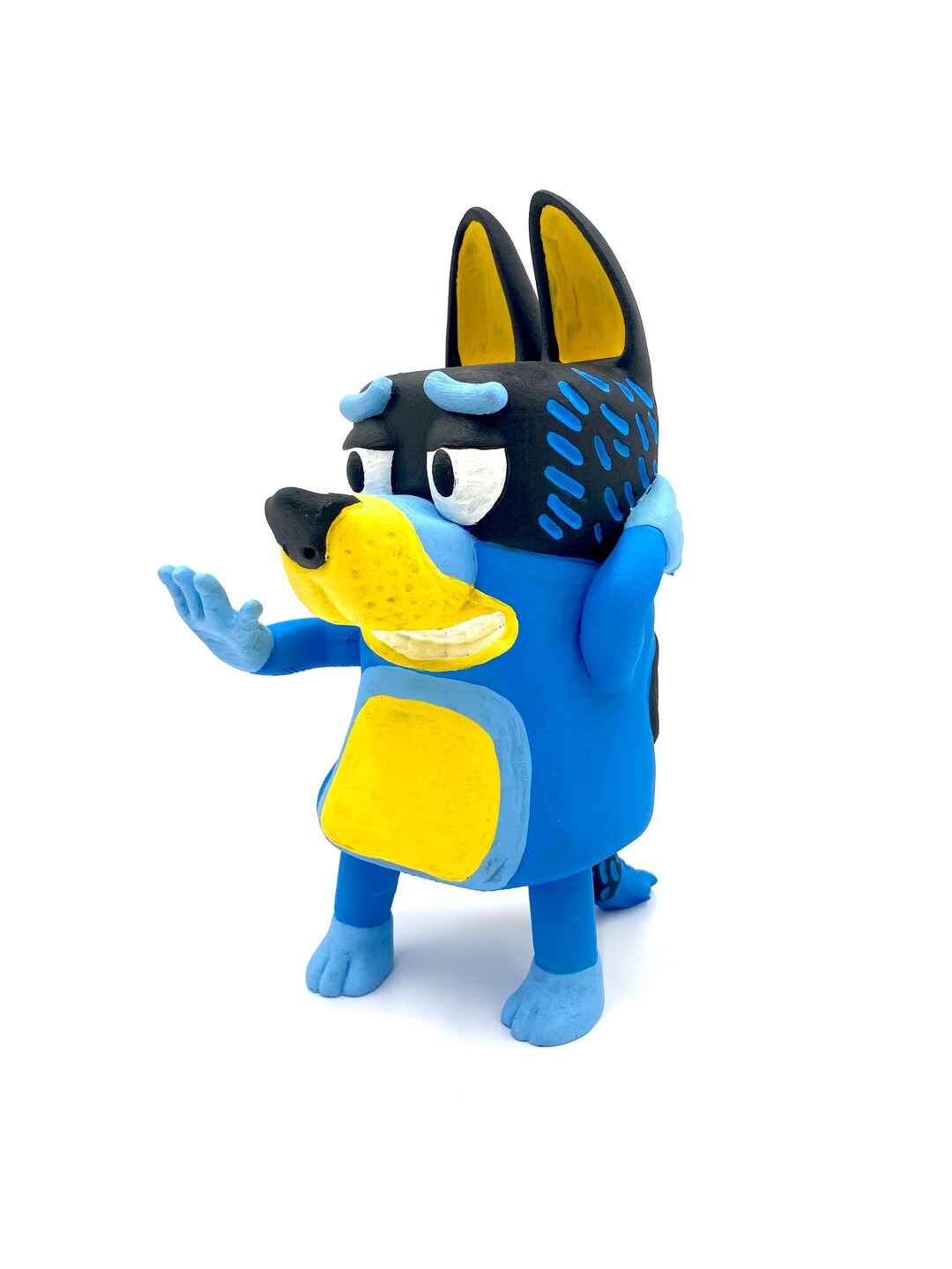Bluey Dad Bandit Heeler Figure: Hand-painted 3D Printed Sculpture (21cm ...