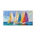 Colorful Sailboat Wall Art, Nautical Decor for Coastal Home, Vibrant ...