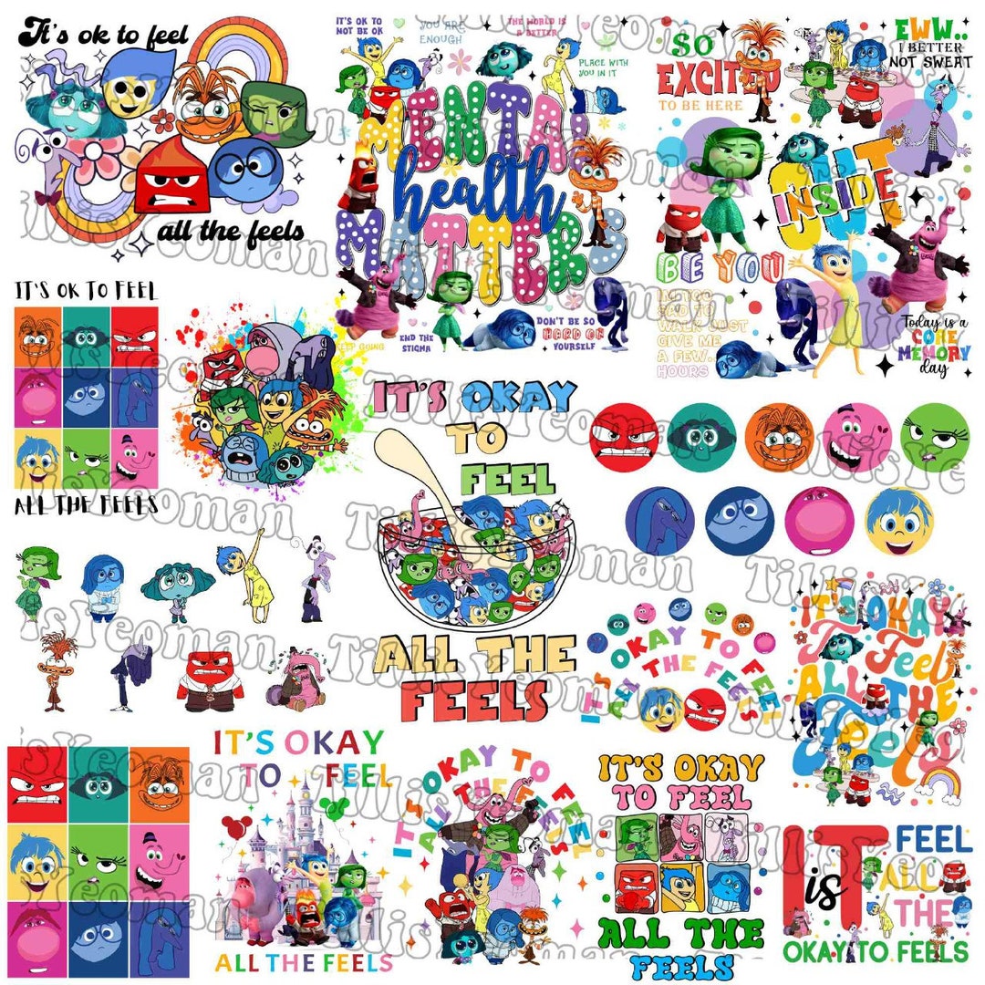 Inside Out PNG Bundle, Inside Out Emotions Png, Joy Fear Disgust Png ...