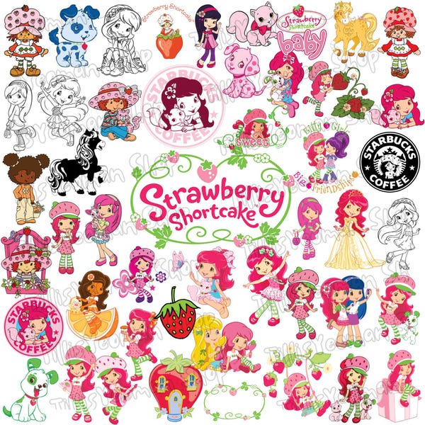 Strawberry Shortcake Svg - Etsy
