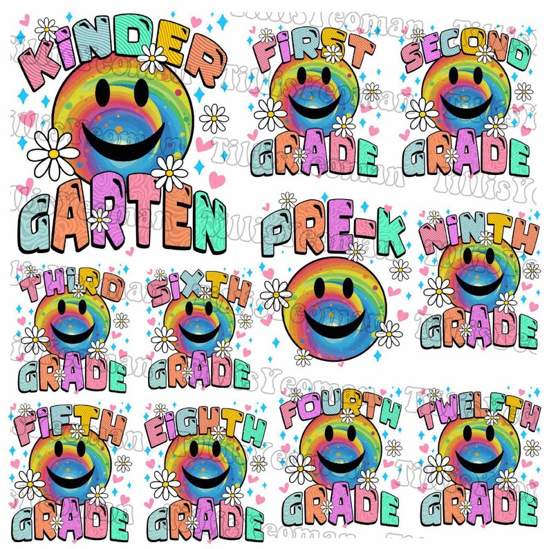 Welcome Back to School PNG Bundle, Kindergarten Png, First/second/third ...