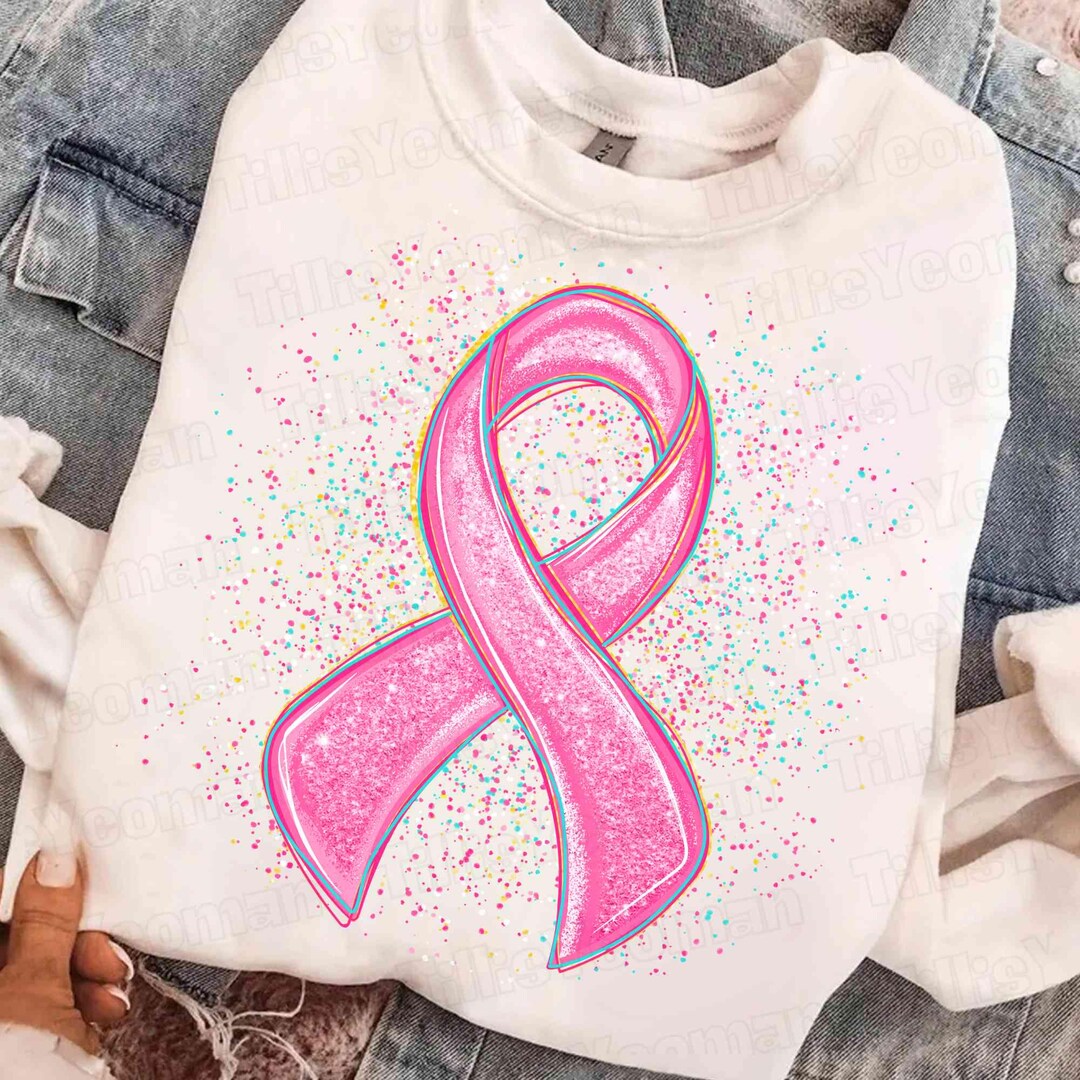 Preppy Breast Cancer Png, in October We Wear Pink Png, Awareness Ribbon ...