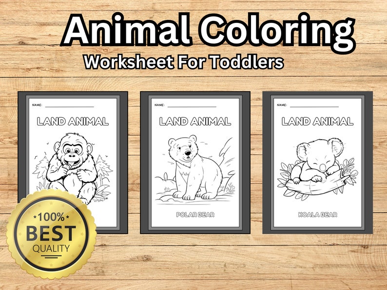 Animal Coloring Fun Activity Worksheets for Toddlers | Preschool ...
