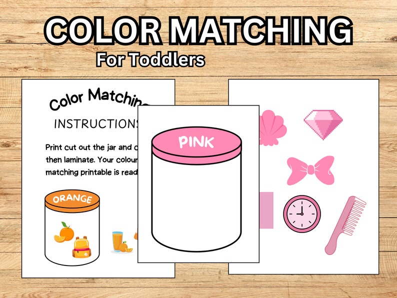 Color Matching Activity Worksheet for Preschool and Toddlers | Fun ...