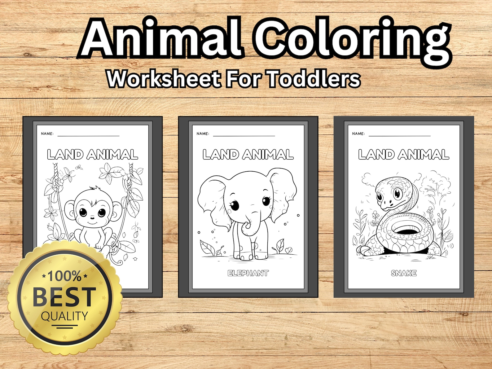 Animal Coloring Fun Activity Worksheets for Toddlers | Preschool ...