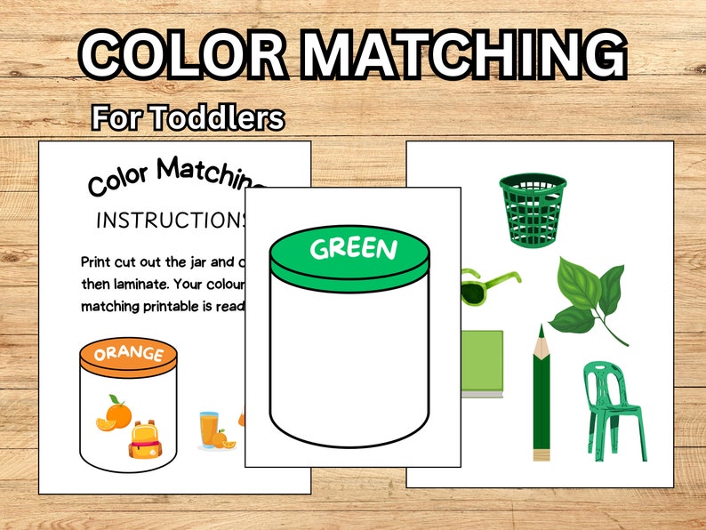 Color Matching Activity Worksheet for Preschool and Toddlers | Fun ...