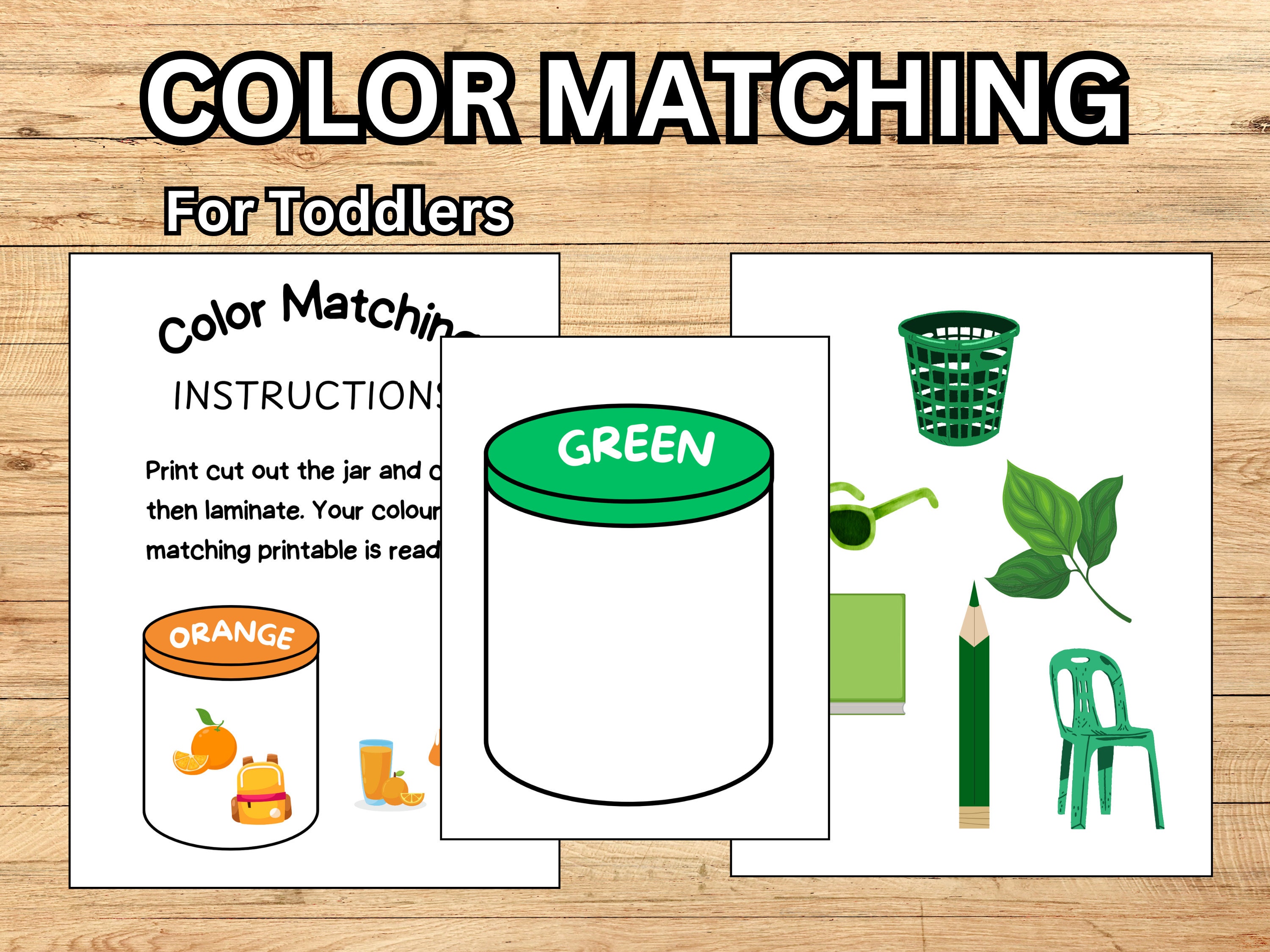 Color Matching Activity Worksheet for Preschool and Toddlers | Fun ...
