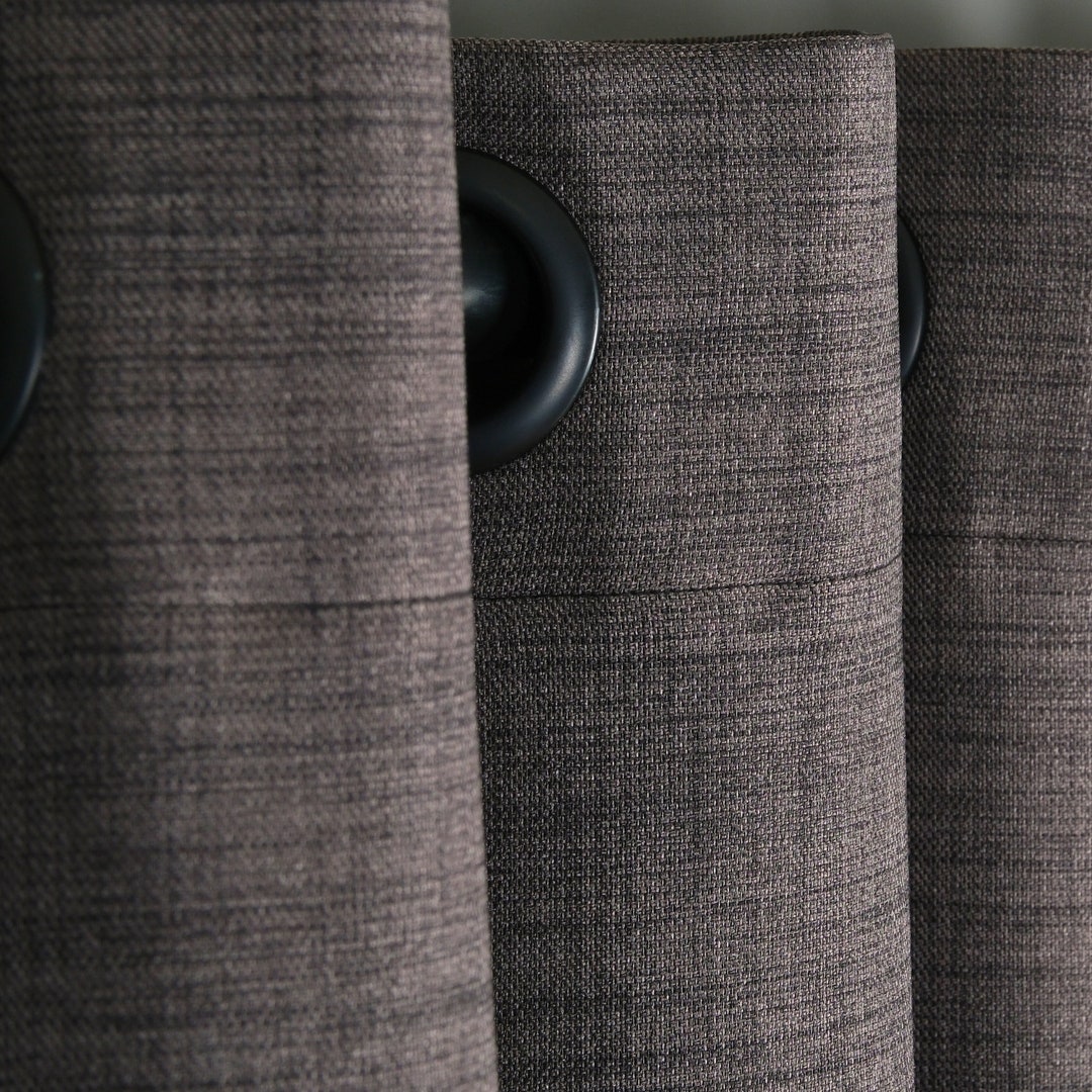 Linen Blackout Curtain, 28 Color Options, Light Blocking Curtain ...