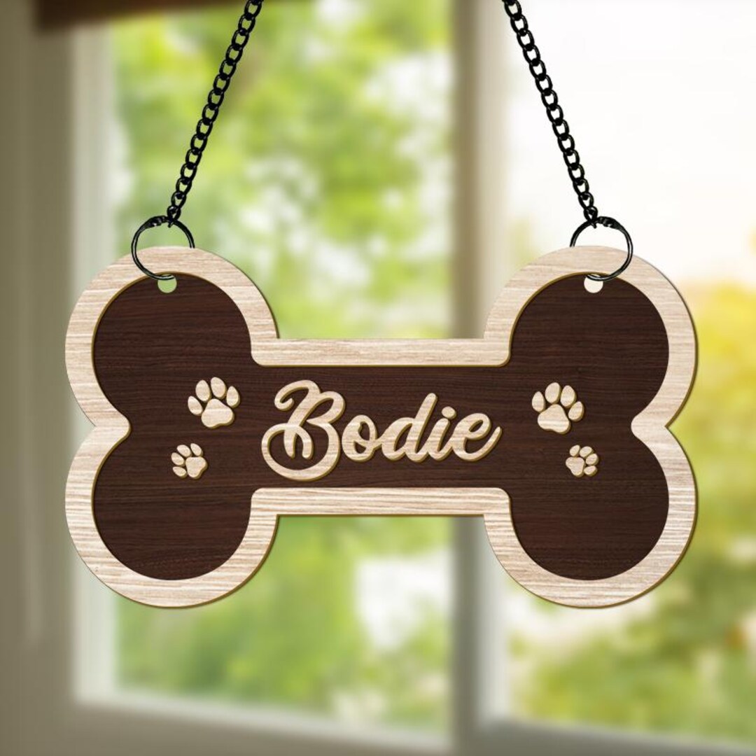 Custom Dog House Sign, Dog Bone Sign, Dog Name Plaque, Pet Accessories ...