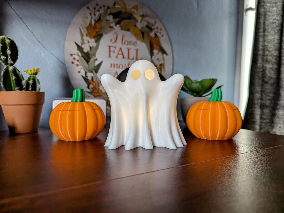 Eerie Halloween Ghost & LED Tea Light, Halloween Party Home Decor ...
