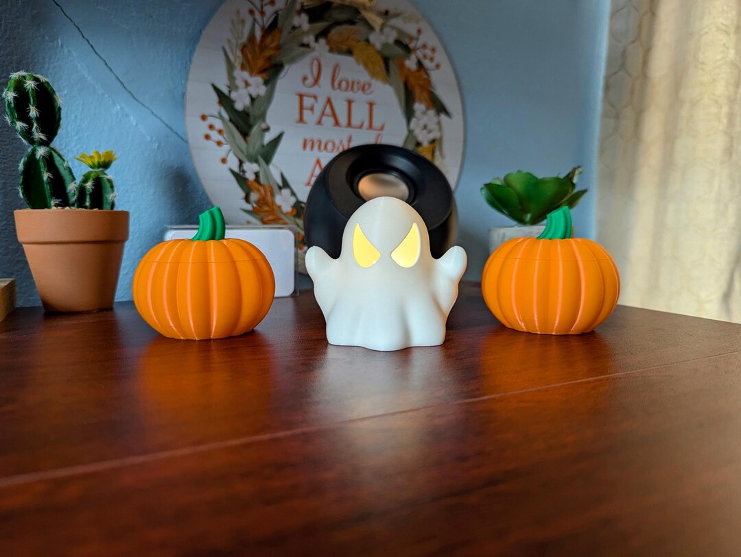 Mini Scary Halloween Ghost & LED Tea Light, Halloween Party Home Decor ...