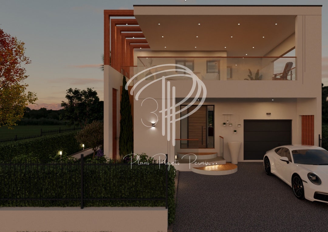 Architectural Plans of a French R1 Detached House for Construction ...