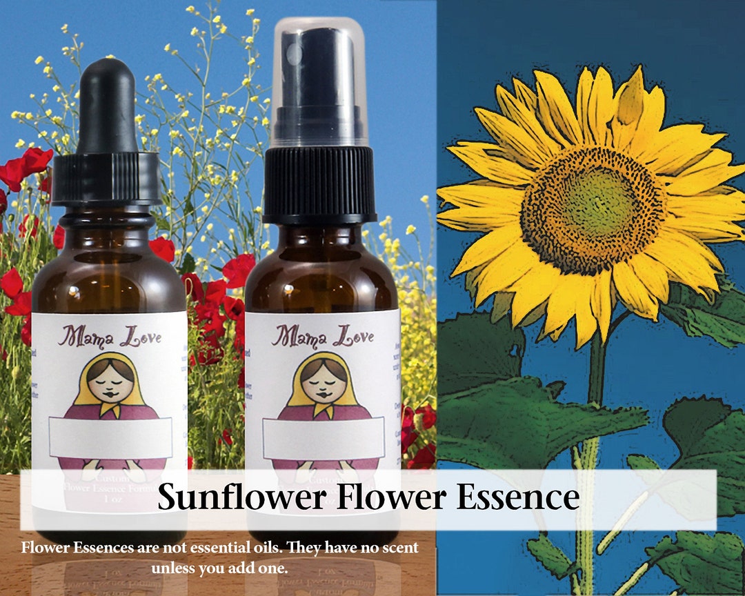 Organic Sunflower Flower Essence, Dropper or Unscented Spray for Self ...