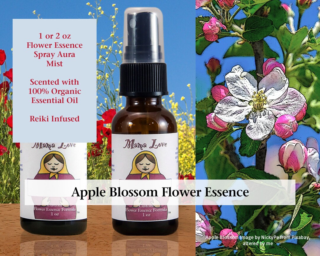 Apple Blossom Flower Essence, Scented Spray Aura Mist or Spray Aura ...