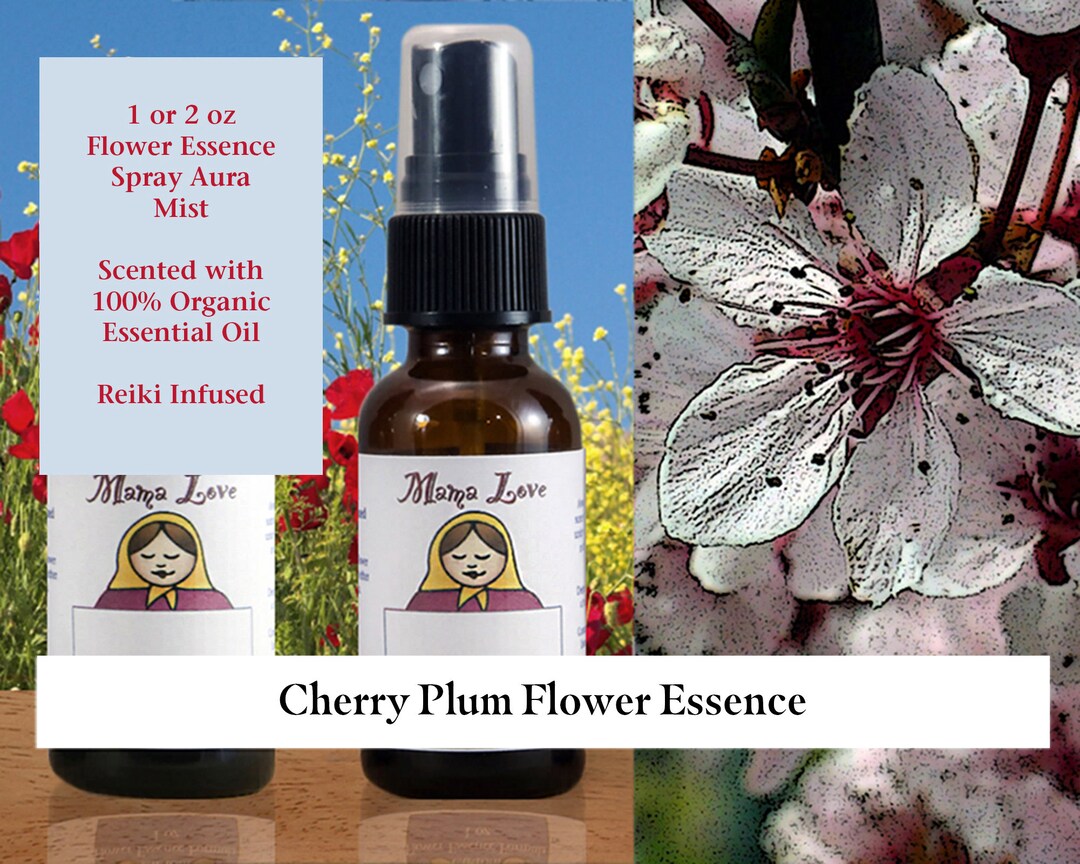 Cherry Plum Flower Essence, Scented Spray Aura Mist for Spiritual ...