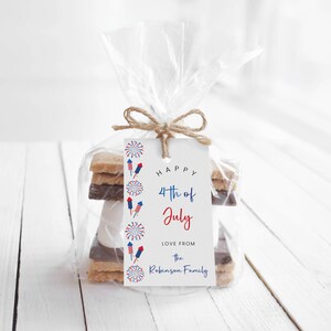 Happy 4th of July Tag, Editable 4th of July Party Favor Tag ...