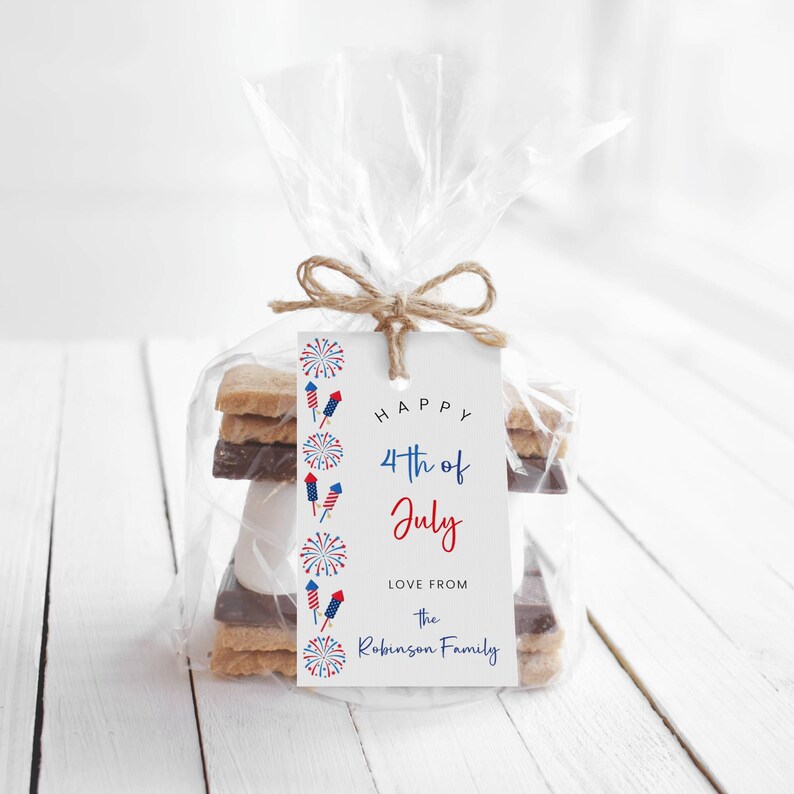 Happy 4th of July Tag, Editable 4th of July Party Favor Tag ...