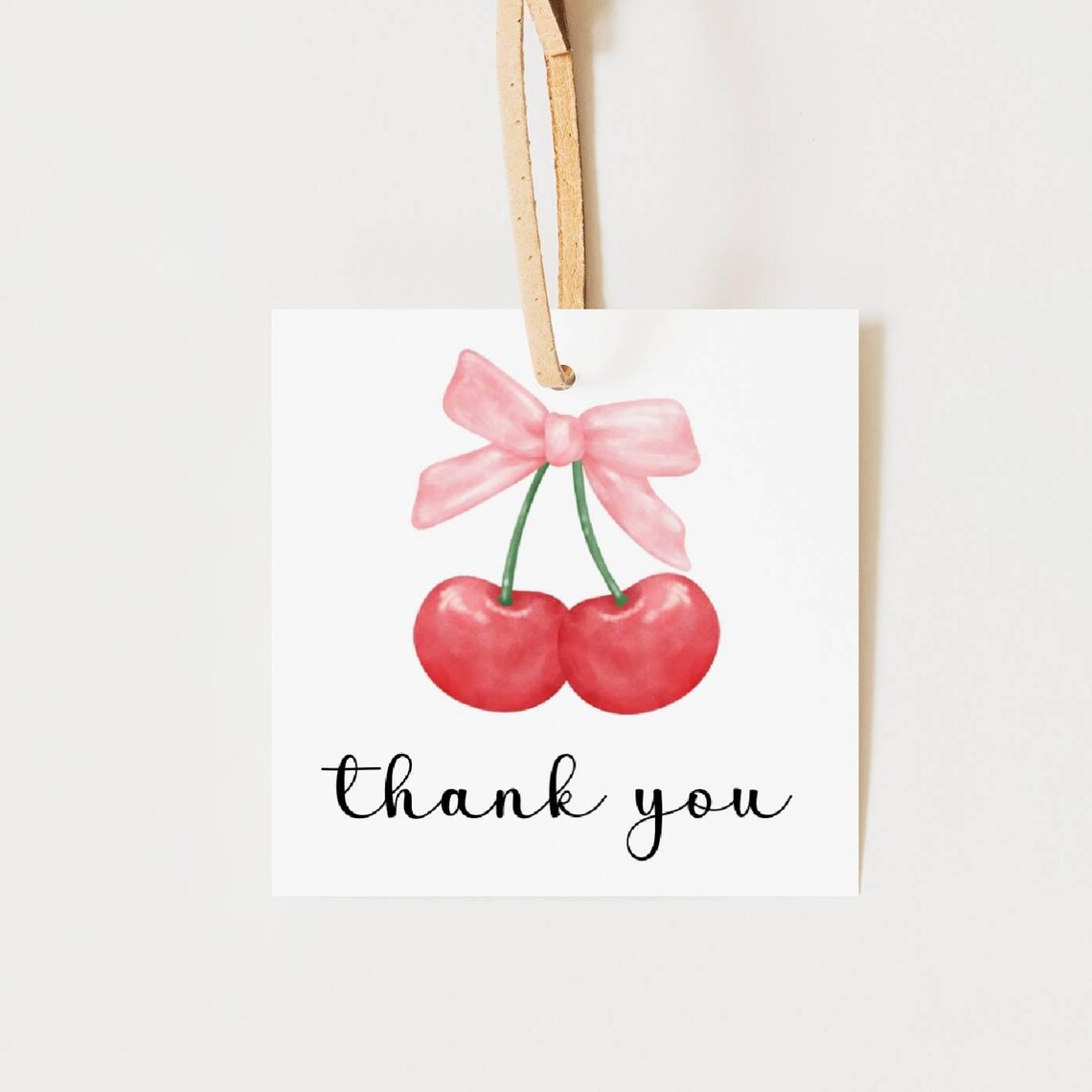Cherry Gift Tag Instant Download Cherry Thank You Tag Printable, Girl ...