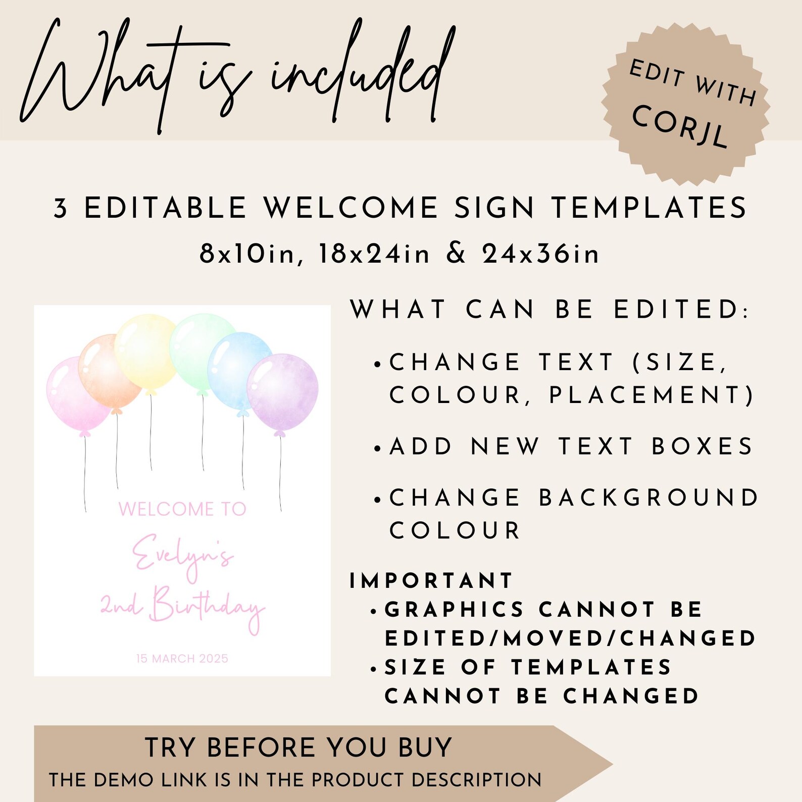 Pastel Welcome Sign Birthday Party Welcome Sign Editable, Pastel ...