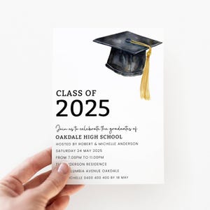 Class of 2025 Graduation Invitation, Editable Graduation Invite ...