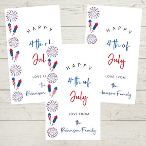 Happy 4th of July Tag, Editable 4th of July Party Favor Tag ...