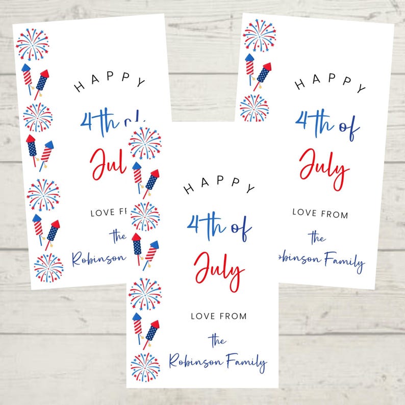 Happy 4th of July Tag, Editable 4th of July Party Favor Tag ...