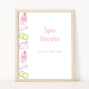 Spa Party Signs, Editable Spa Birthday Signs, Digital Pink Spa Party ...