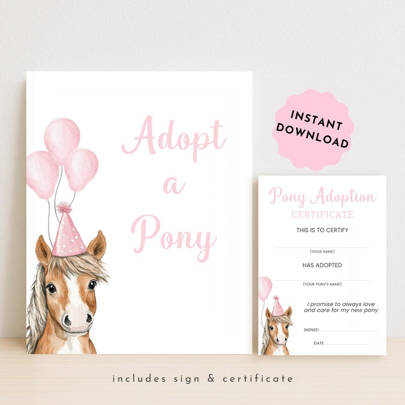 Adopt a Pony Party Favor - Etsy