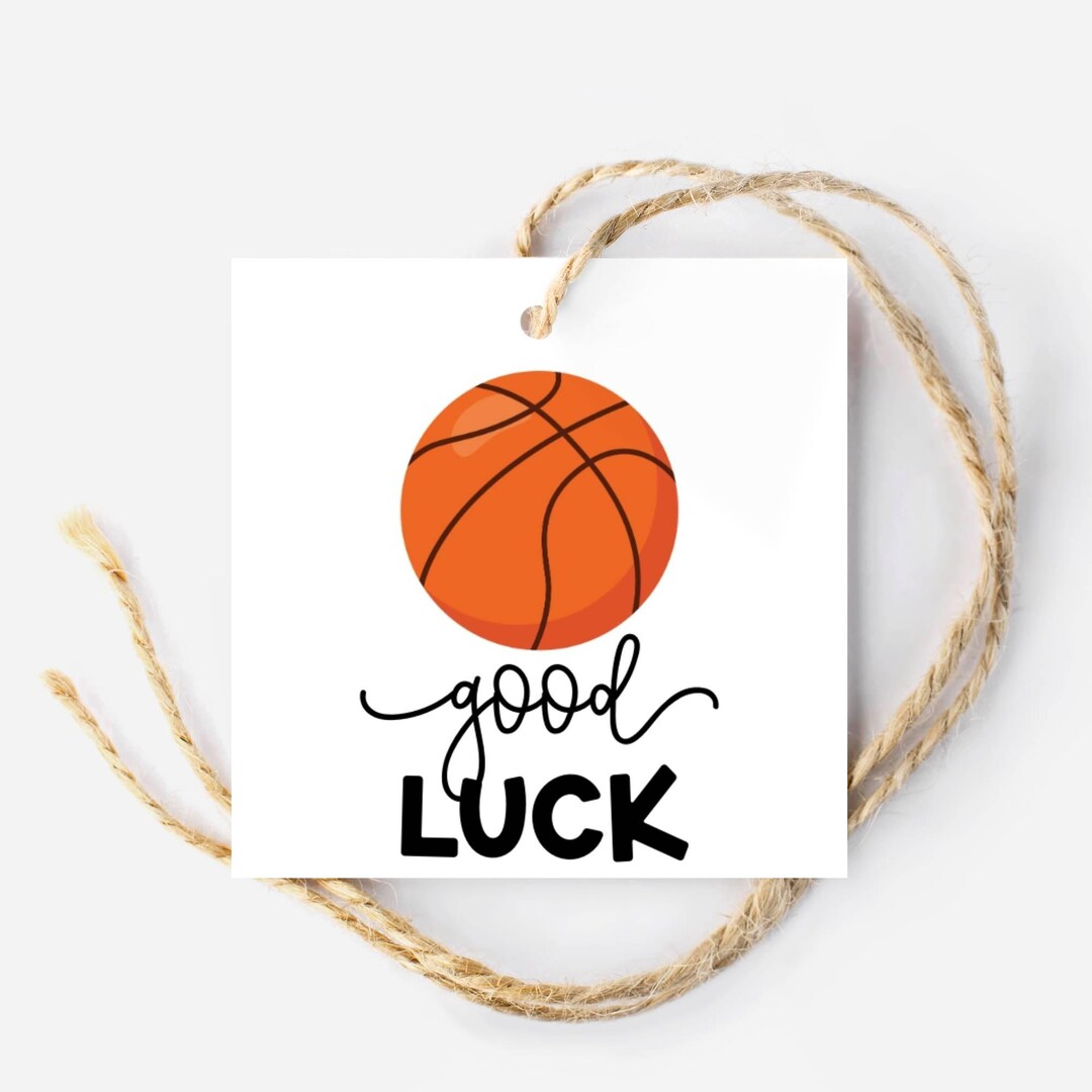 Basketball Good Luck Tag, Instant Download Basketball Tag Printable ...