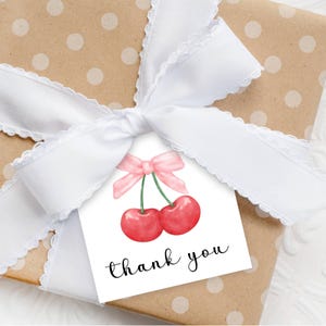 Cherry Gift Tag Instant Download Cherry Thank You Tag Printable, Girl ...