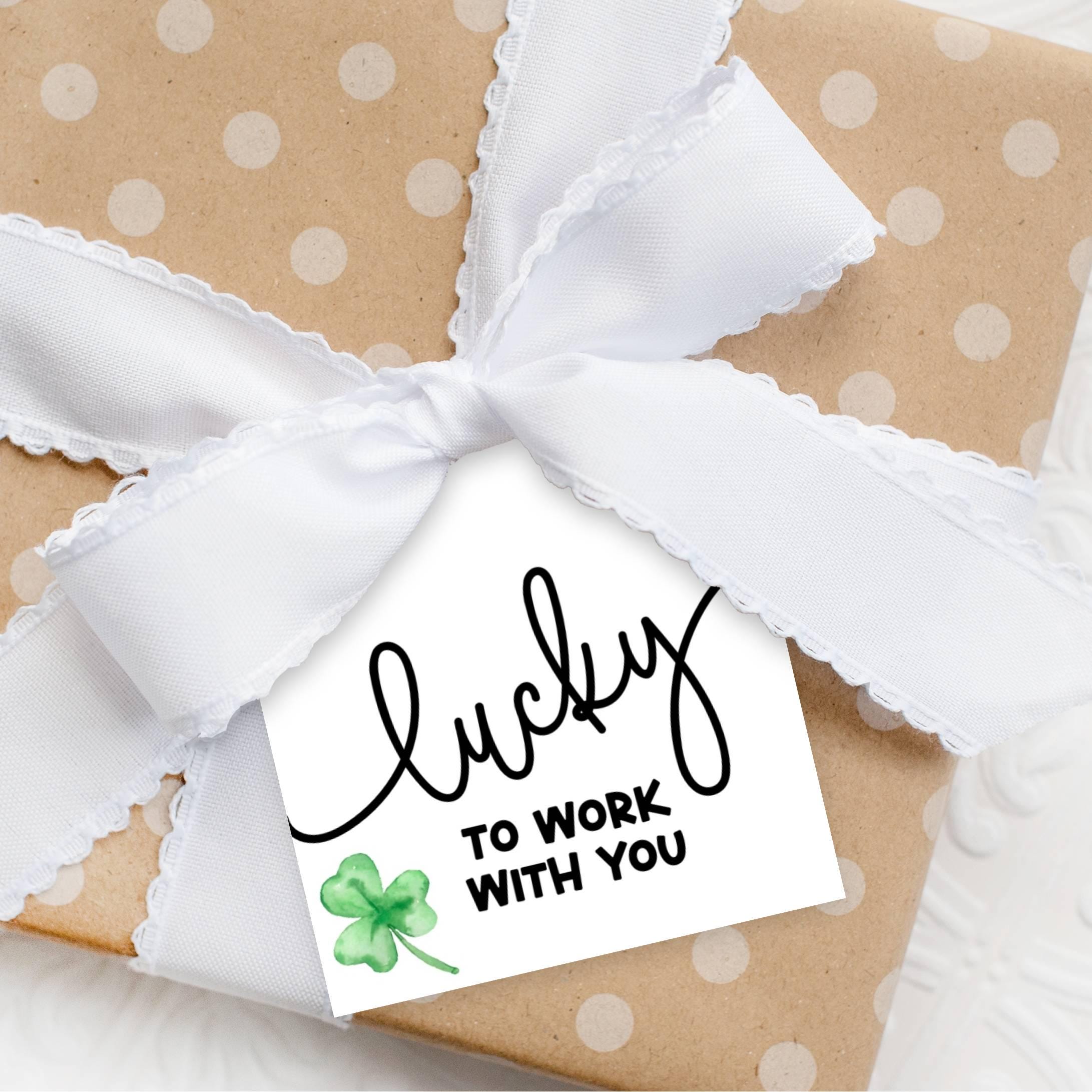 St Patricks Day Tag, Instant Download Lucky to Work With You Tag for ...