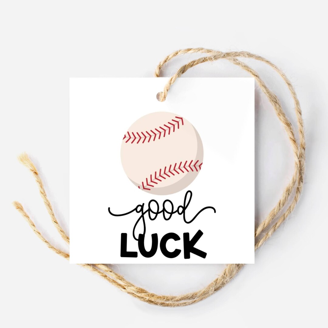 Baseball Good Luck Tag, Instant Download Baseball Tag Printable ...
