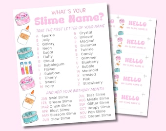 Slime Name Party Game - Etsy