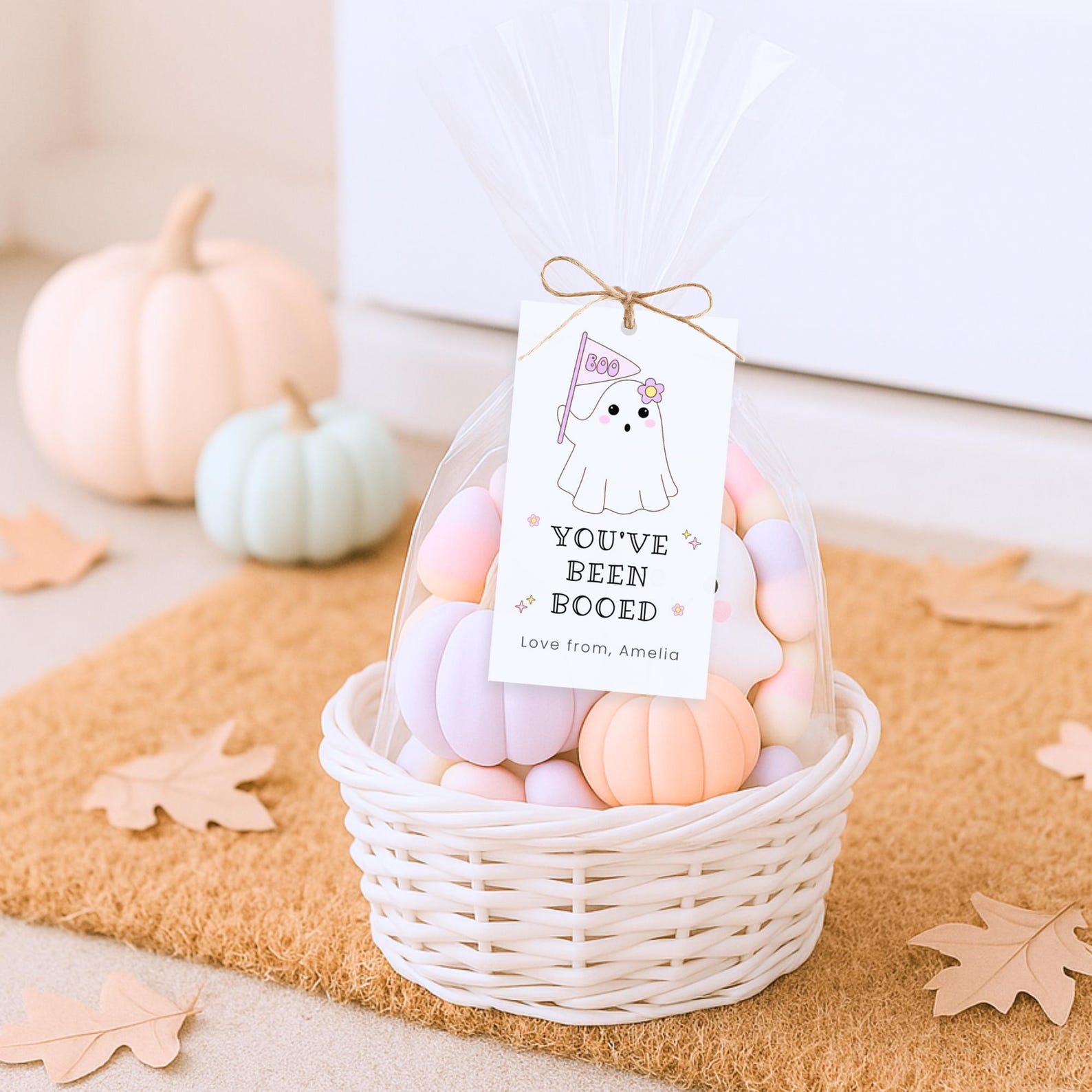 You've Been Booed Tag, Pastel Halloween Tag Editable, Ghost Halloween ...