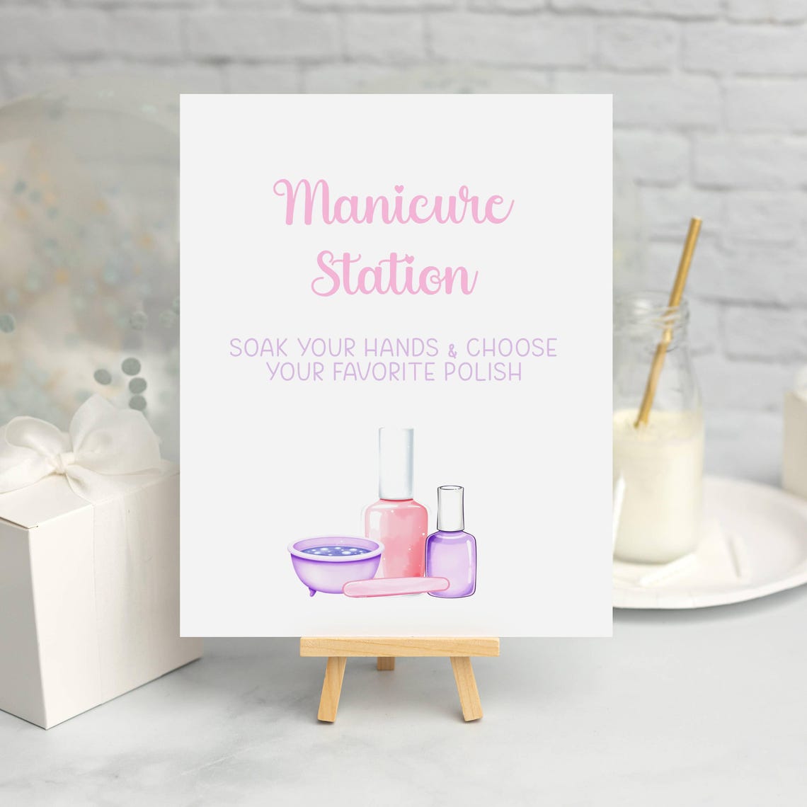 Spa Party Signs, Editable Spa Birthday Signs, Digital Spa Party ...